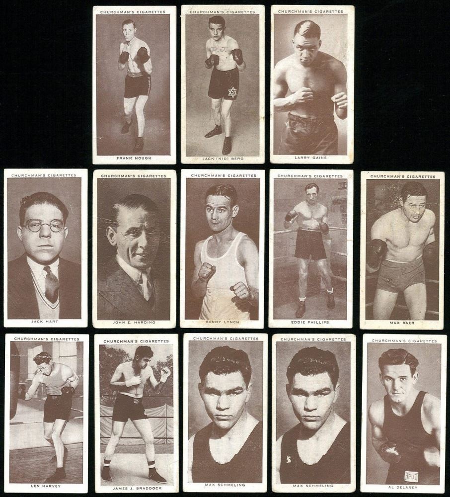 Lot of (13) 1938 "Boxing Personalities" W.A. & A.C. Churchman ...