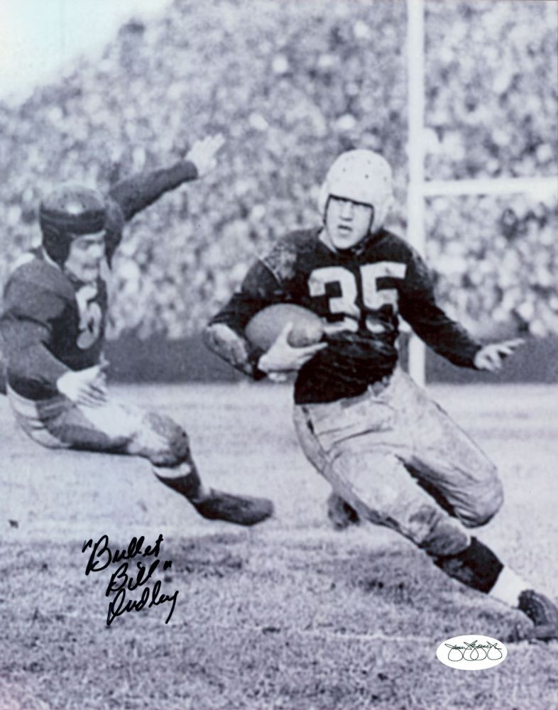 Bill Dudley Signed 8x10 Photo Inscribed "Bullet" (JSA)