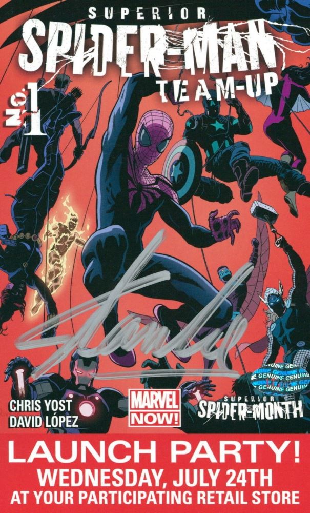 Stan Lee Signed 4x7 "Spider Man" Promo Card (PA LOA)