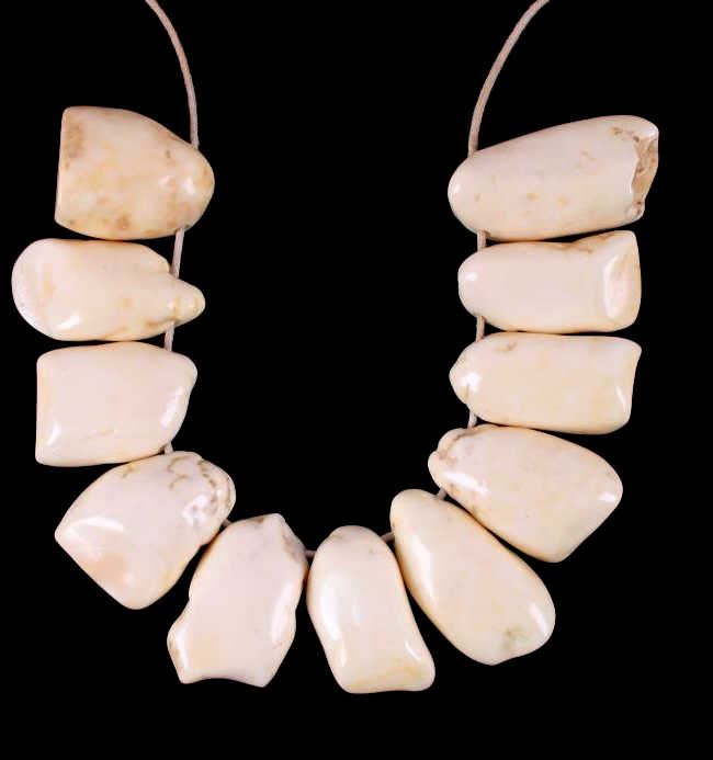 Alaskan Eskimo Walrus Ivory Hunter Trophy Necklace