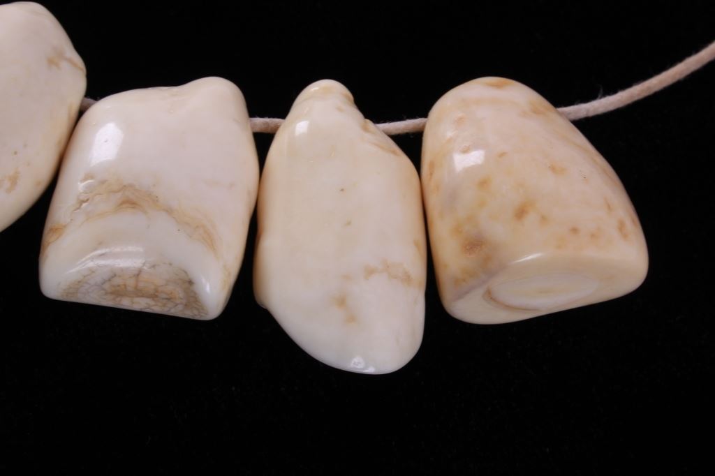 Alaskan Eskimo Walrus Ivory Hunter Trophy Necklace