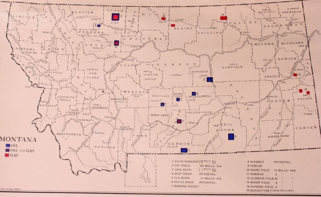 1927 Montana Railroad Commission Map