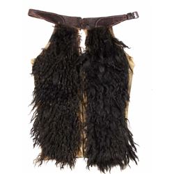 Utah Prison Made Black Wooly Chaps circa 1890