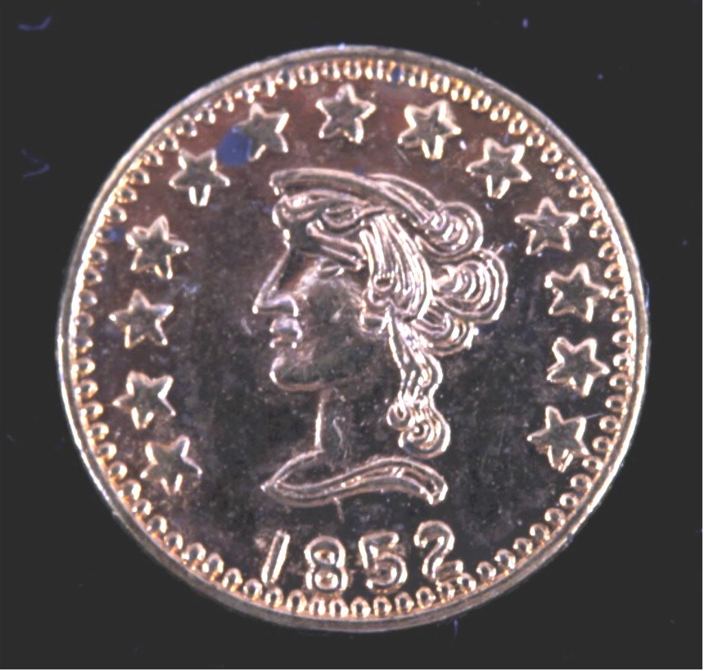 1852 Half Dollar Fractional California Gold Coin