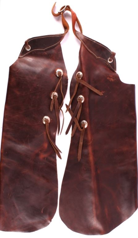Western Leather Cowboy Riding Chaps