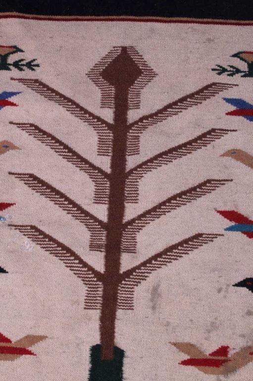 Navajo Tree of Life Pictorial Bird Wool Rug