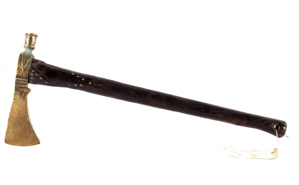 Shawnee Brass Hammer Poll Tomahawk 1800-1850