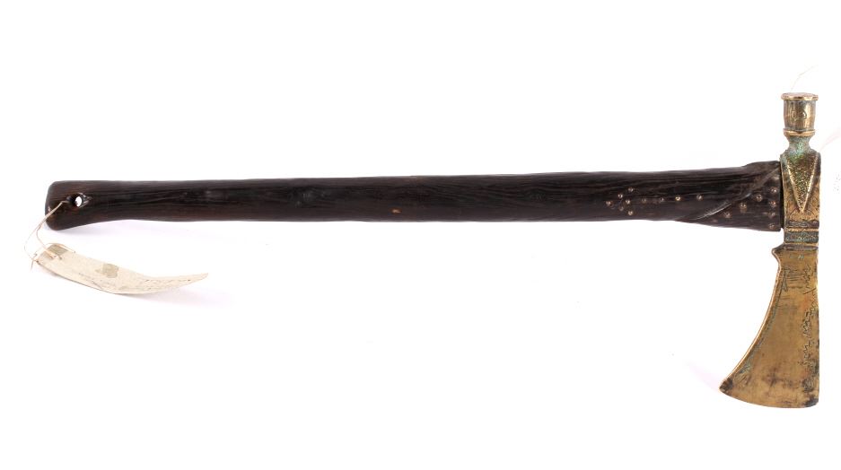 Shawnee Brass Hammer Poll Tomahawk 1800-1850