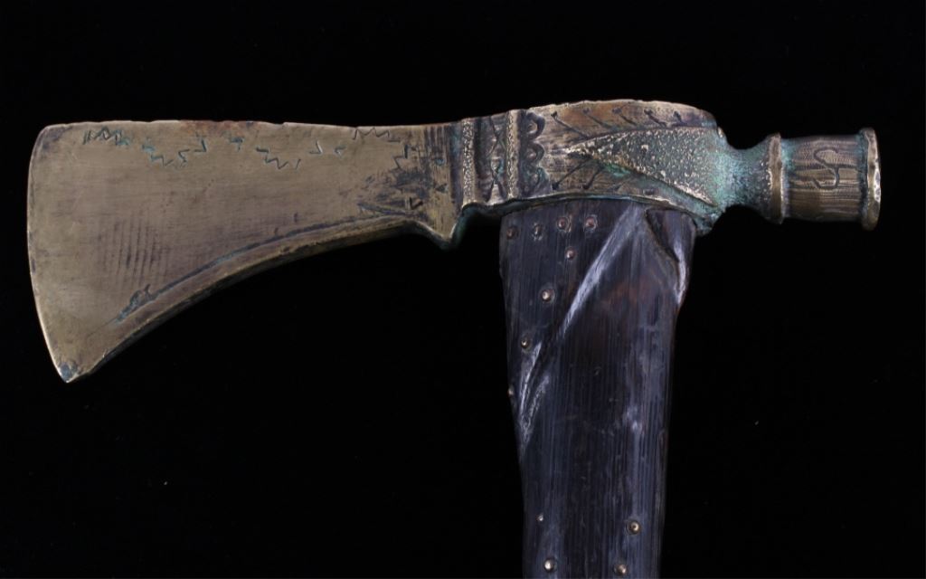Shawnee Brass Hammer Poll Tomahawk 1800-1850