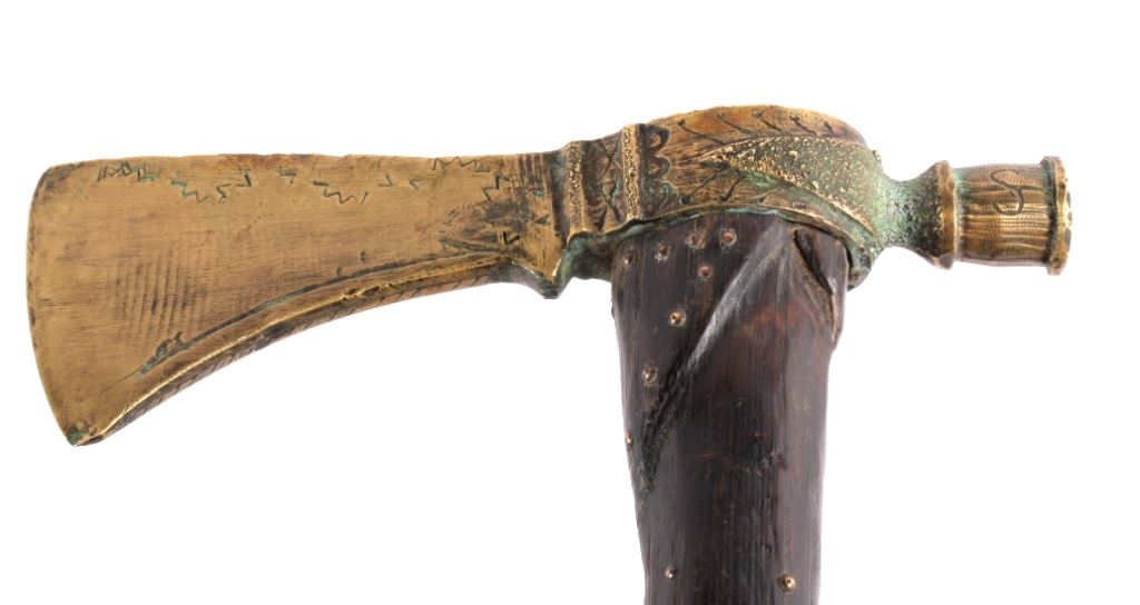 Shawnee Brass Hammer Poll Tomahawk 1800-1850