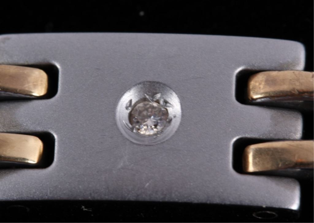 Men's 14k White & Yellow Gold Diamond RCI Bracelet