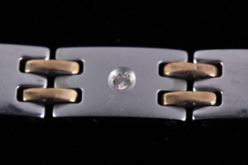 Men's 14k White & Yellow Gold Diamond RCI Bracelet