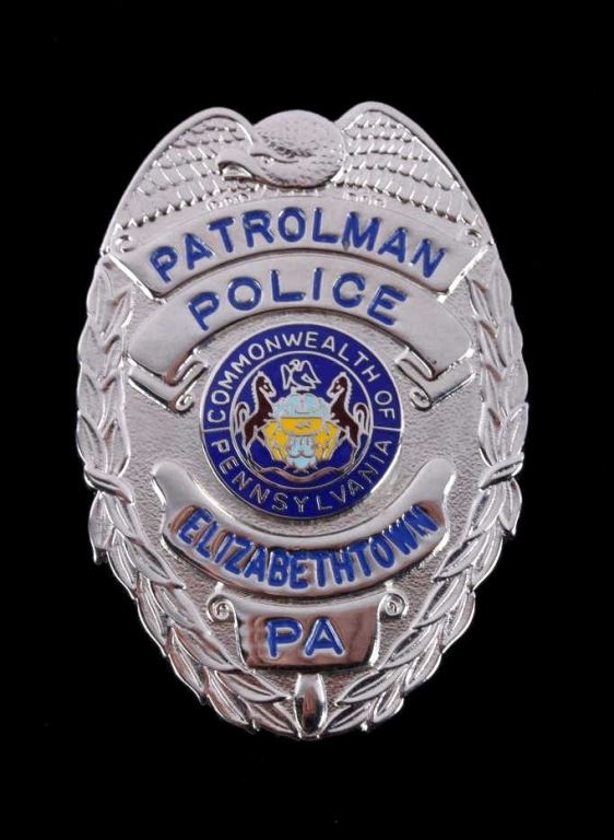 Patrolman Police Elizabethtown PA Badge