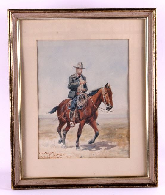 Charles Russell Self Portrait Framed Print