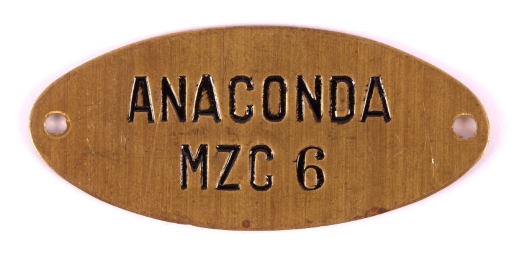 Anaconda Copper Mining Company Brass Tags