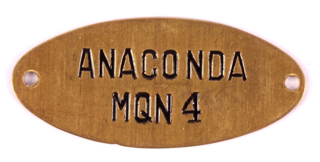 Anaconda Copper Mining Company Brass Tags