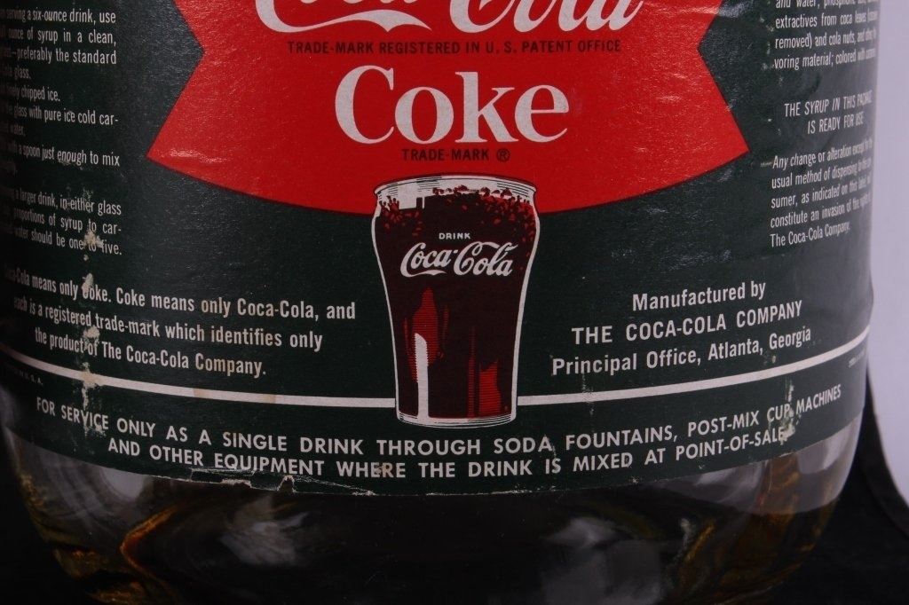 Coca Cola Fishtail Syrup Bottles circa 1958-1965