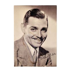 Autographed Clark Gable Photo Movie Props