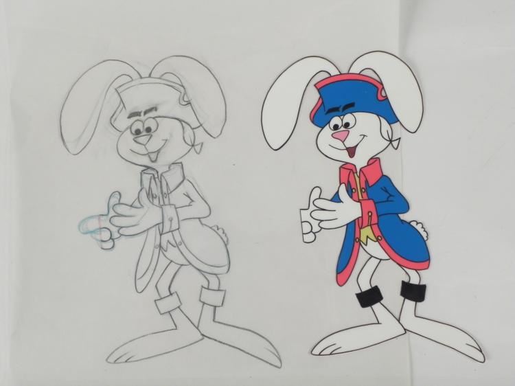 Original Rabbit Trix Animation Cel Disguise Drawing Art