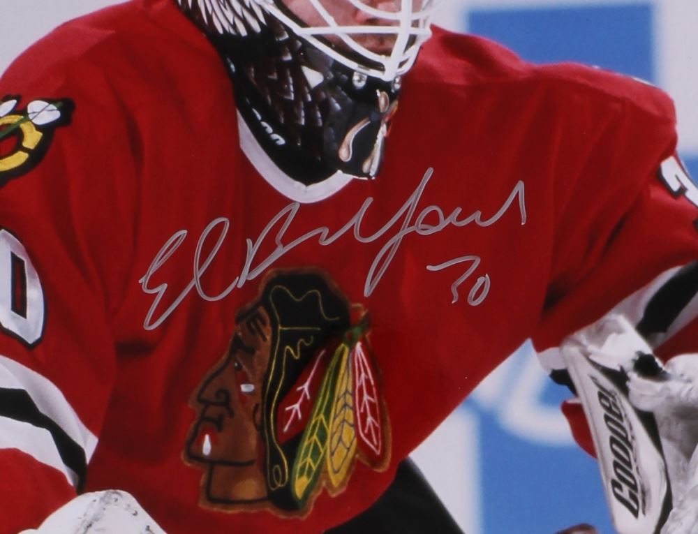 Ed Belfour Signed Blackhawks 16x20 Photo (Schwartz COA)