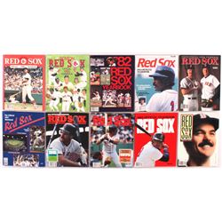 Lot of (10) 1980's Boston Red Sox Yearbooks
