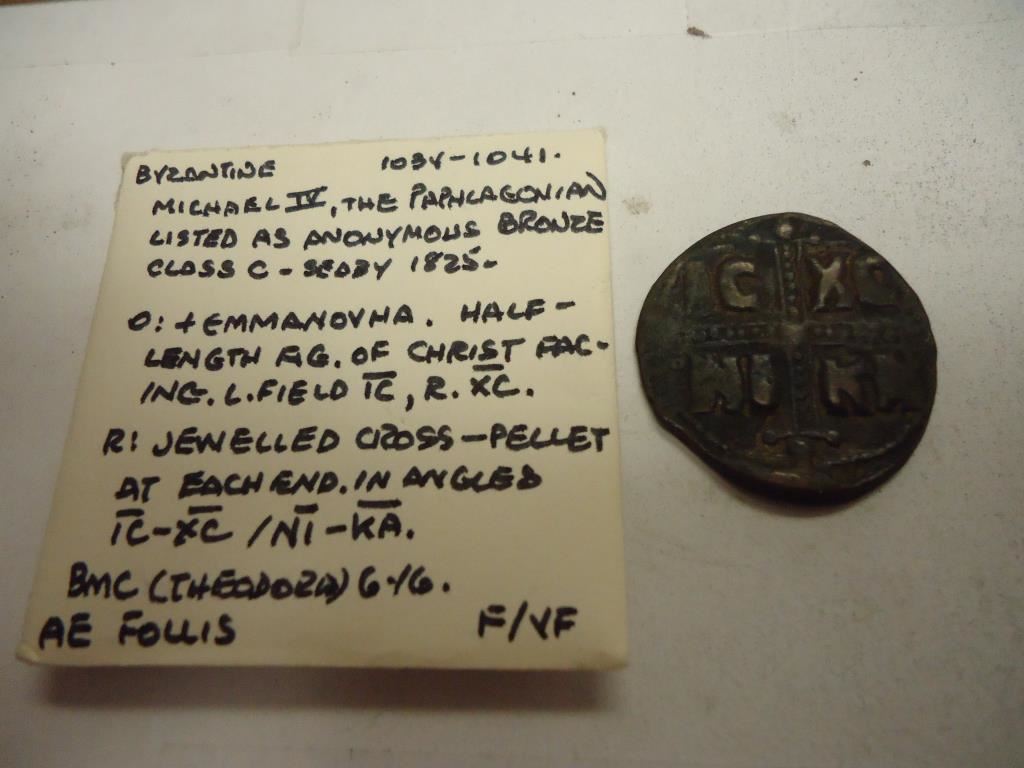 1034-1041 A.D. BYZANTINE MICHAEL IV ANCIENT COIN