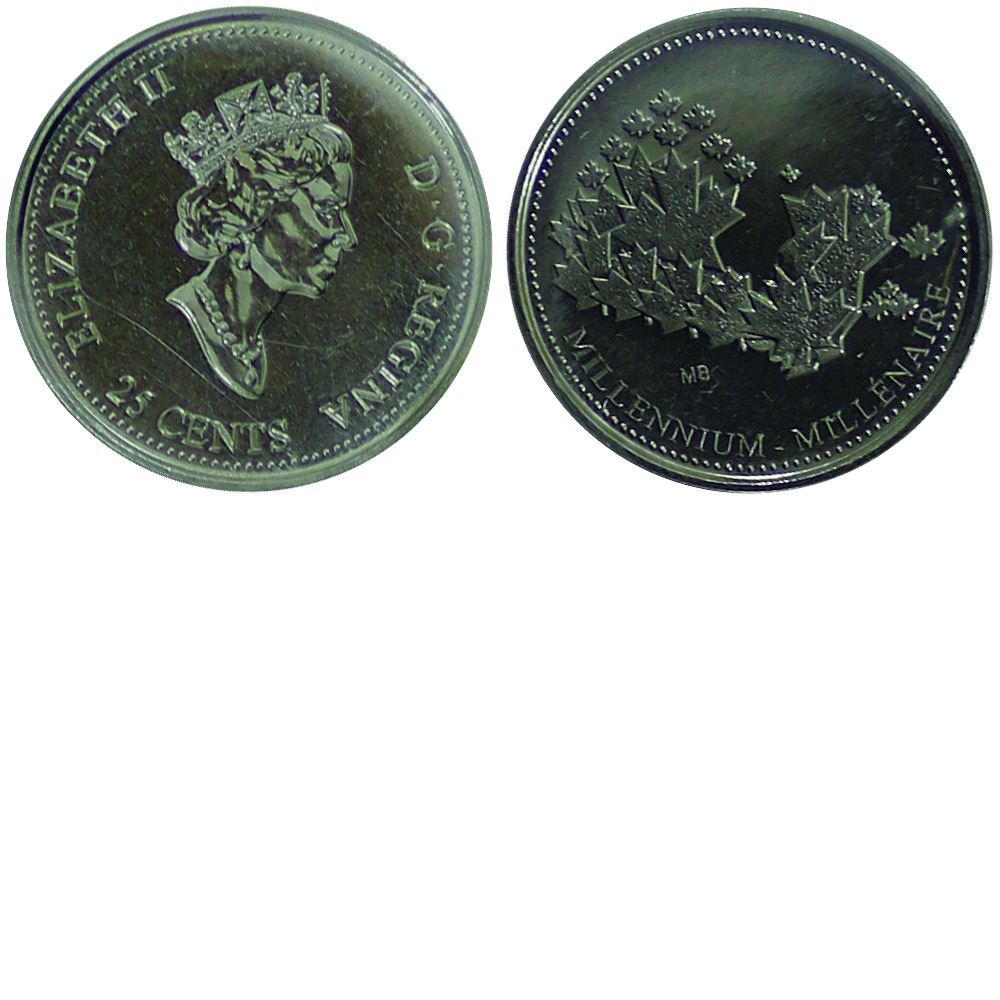 25-cent 2000 Millennium Mule ICCS MS-63