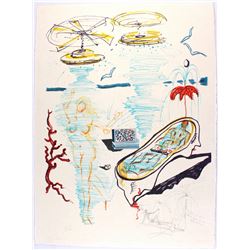 Salvador Dali Signed "Liquid Tornado Bathtub" 1975 22x30 Original ...