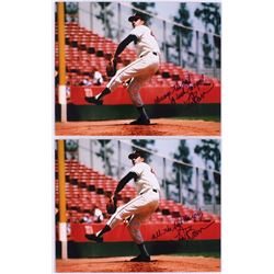Lot of (2) Jim Barr Signed Angels 8x10 Photos Inscribed "Always the ...