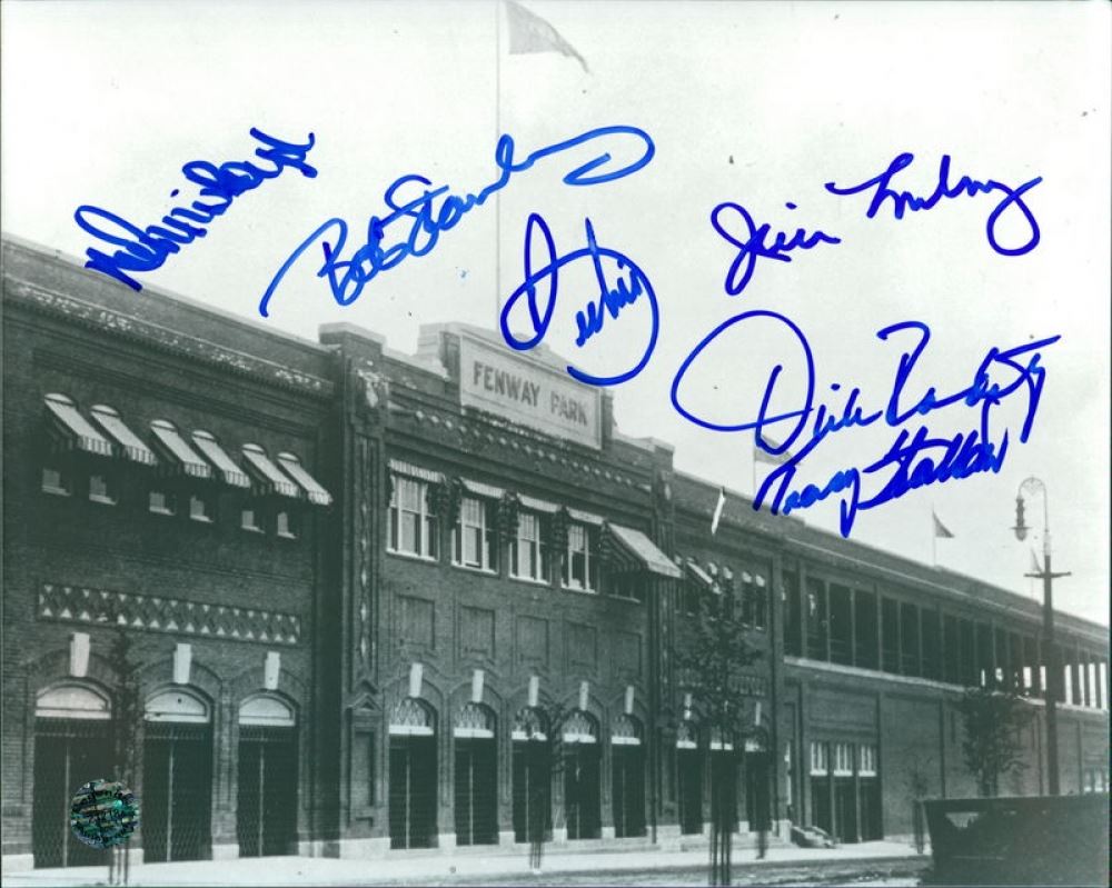 Red Sox Fenway Park 8x10 Photo Signed by (6) with Bill Lee, Bob Stanley ...