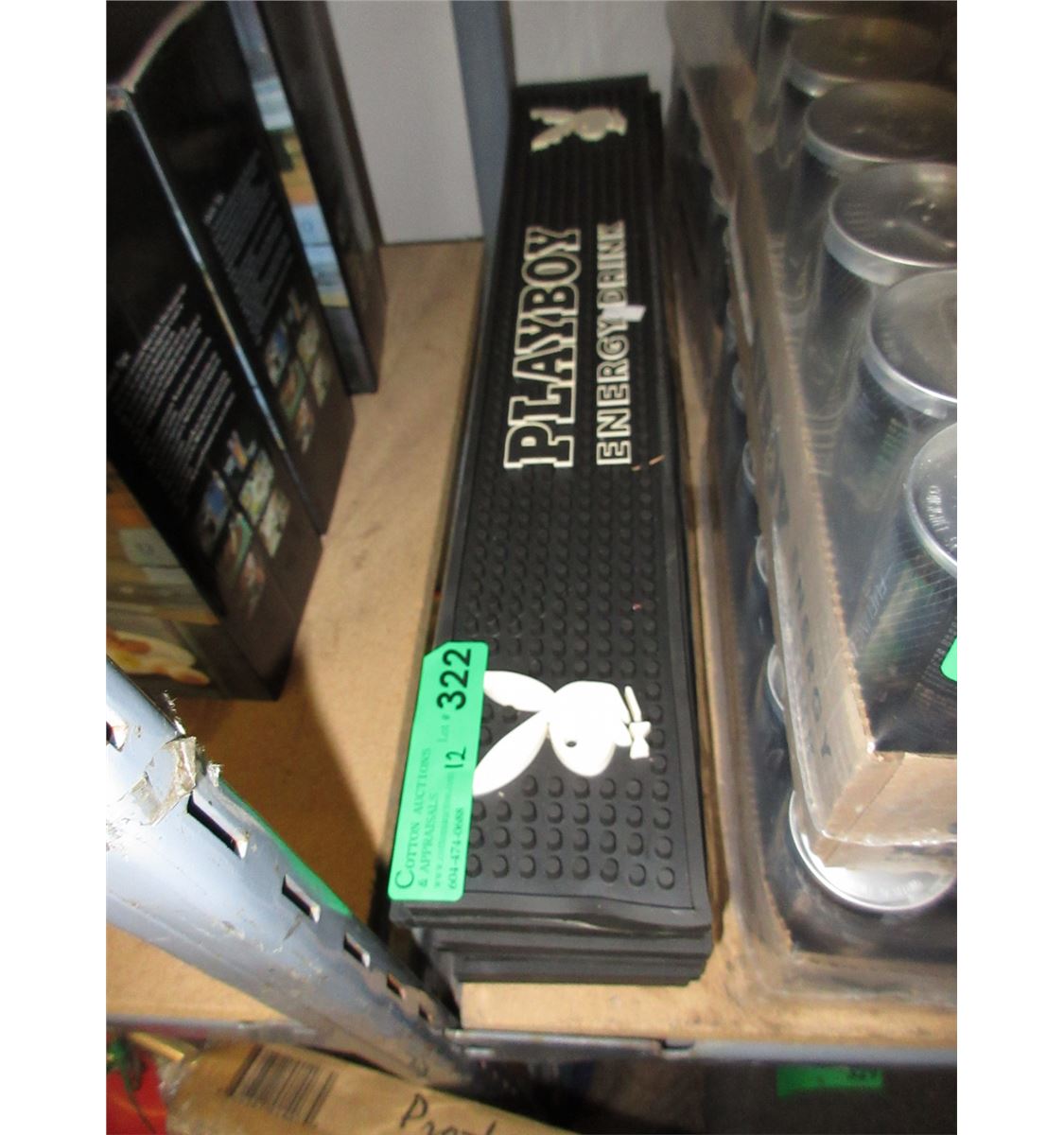 12 Playboy Energy Drink rubber bar mats