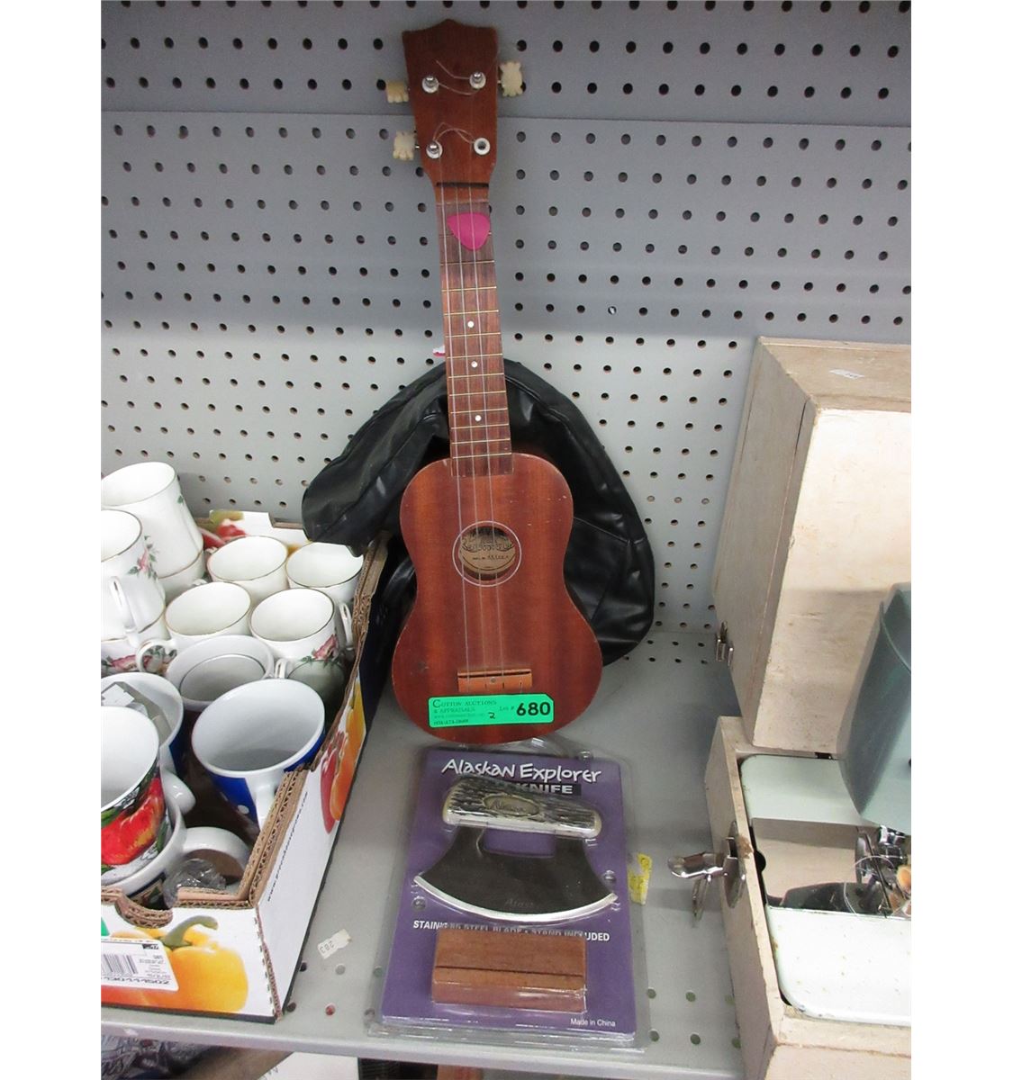 Vintage Raven ukulele and new Alaskan Ulu knife
