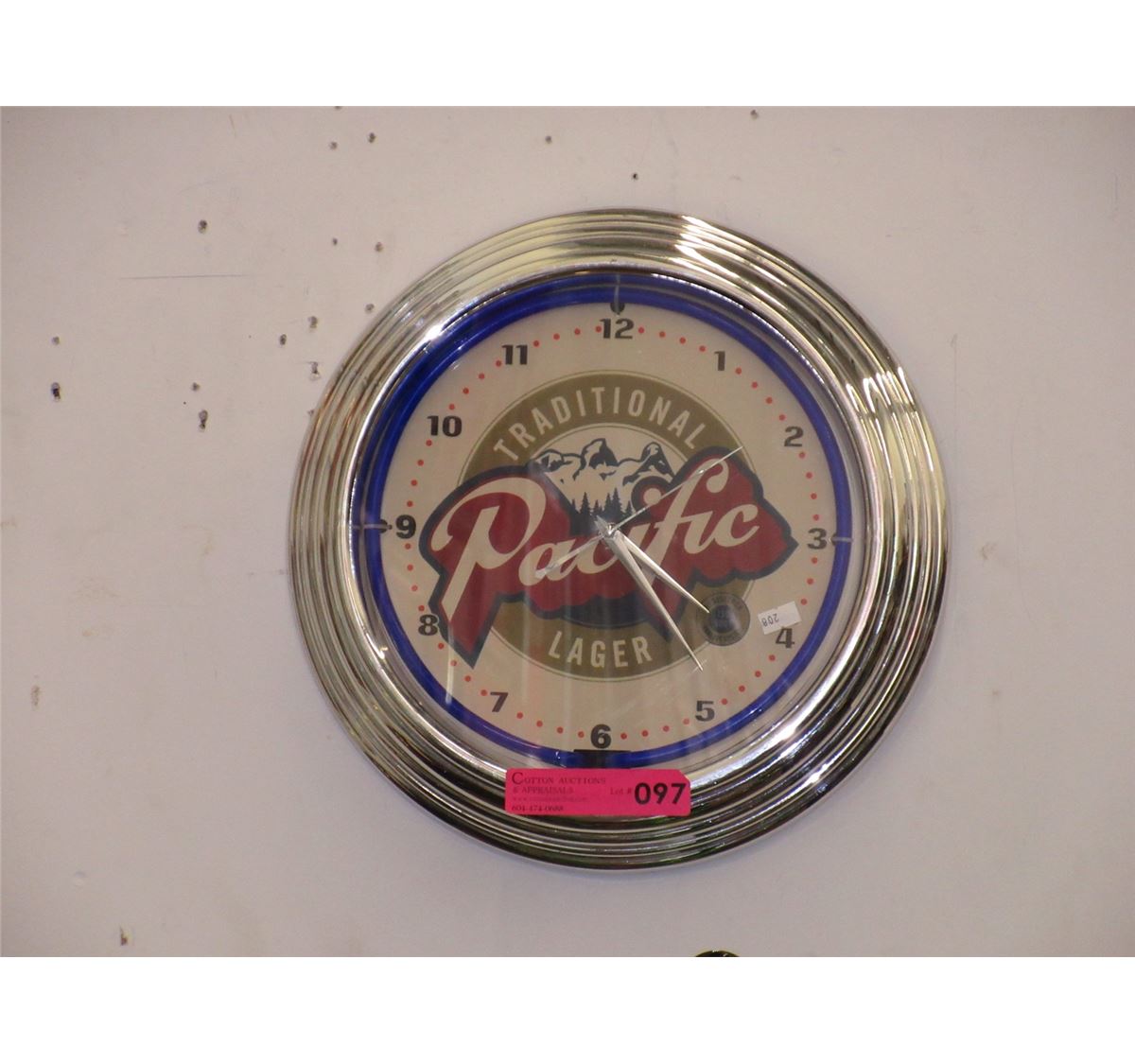 Pacific Lager wall clock