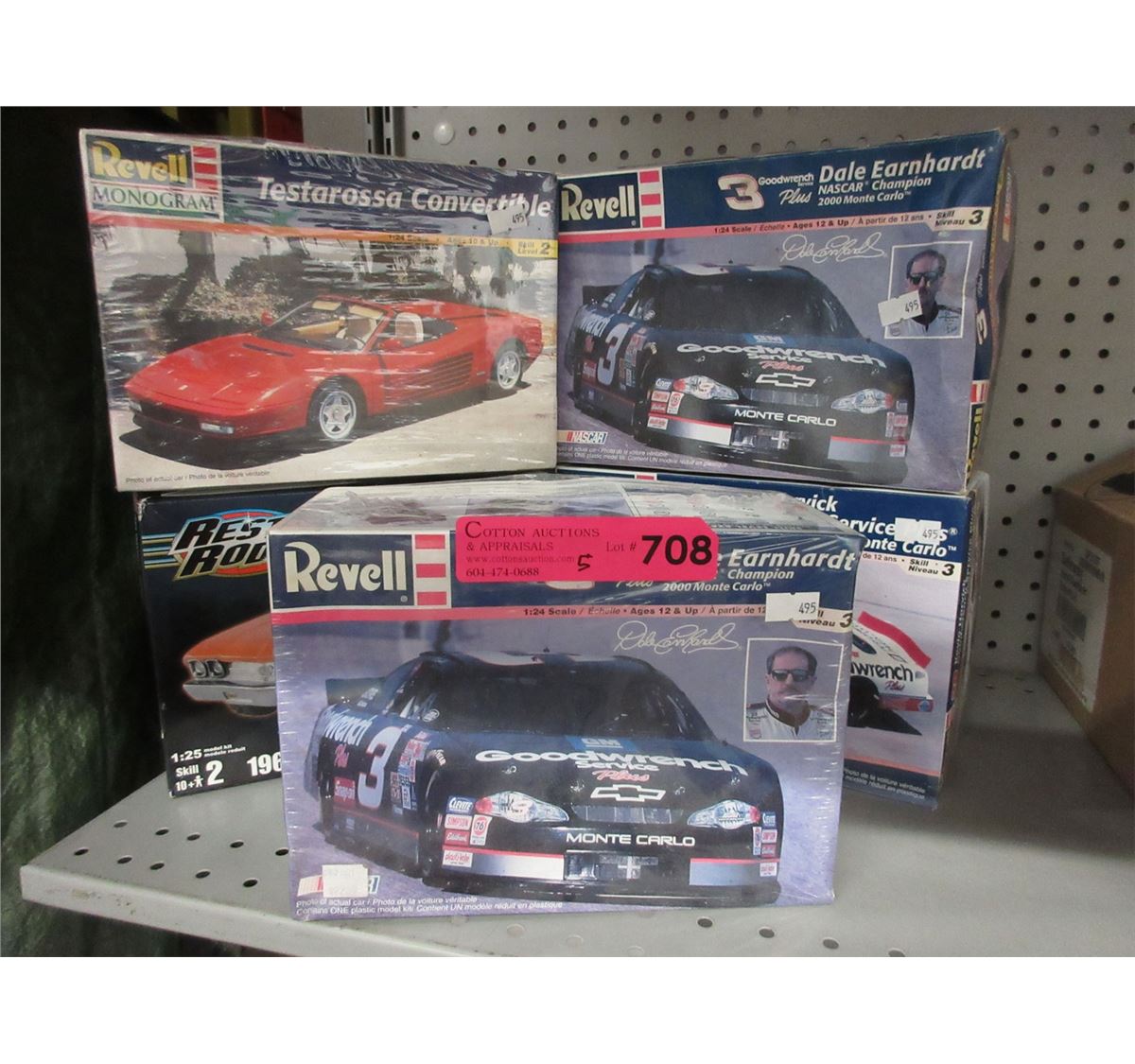 5 Revell car model kits