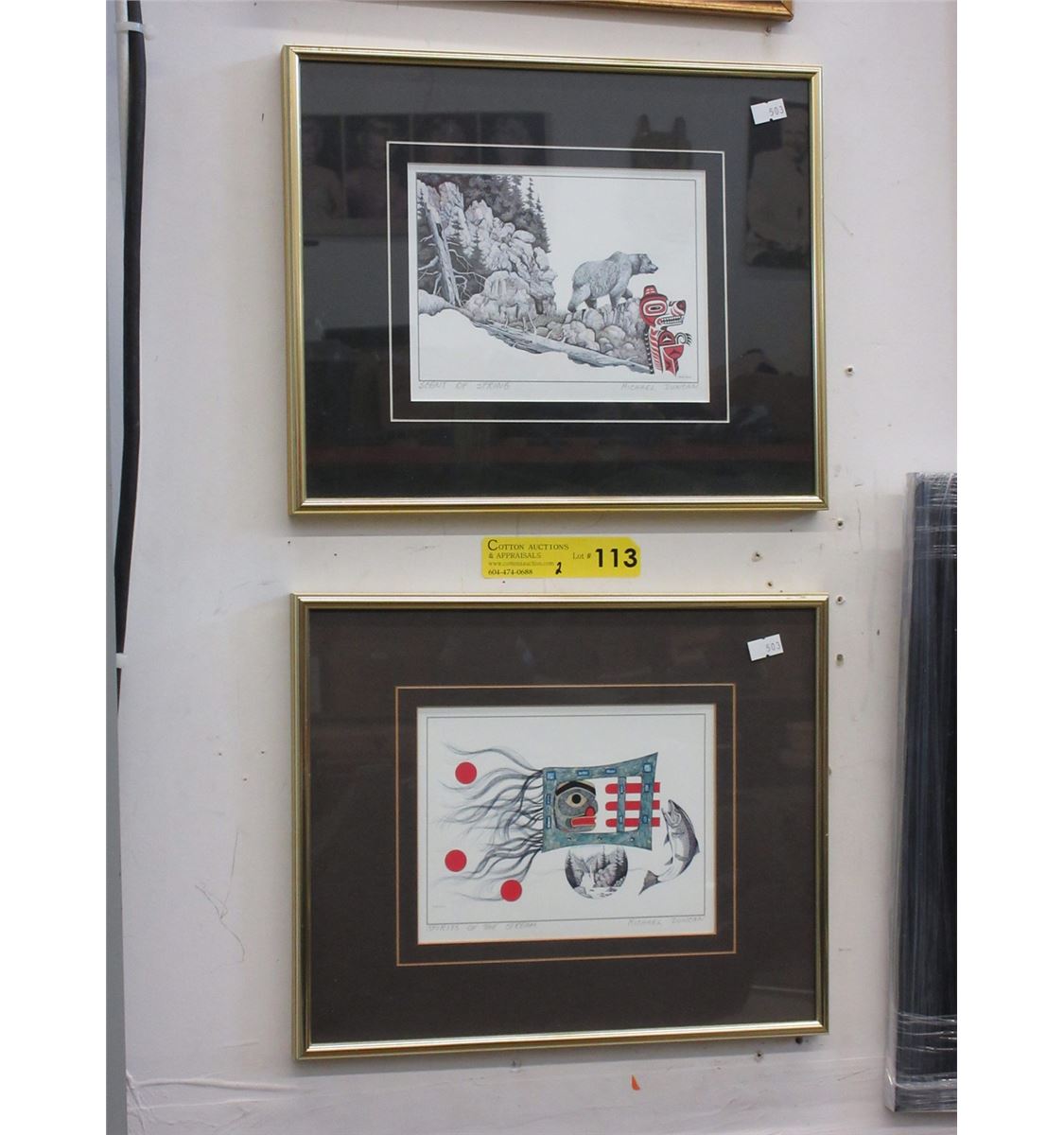 2 Framed Michael Duncan prints