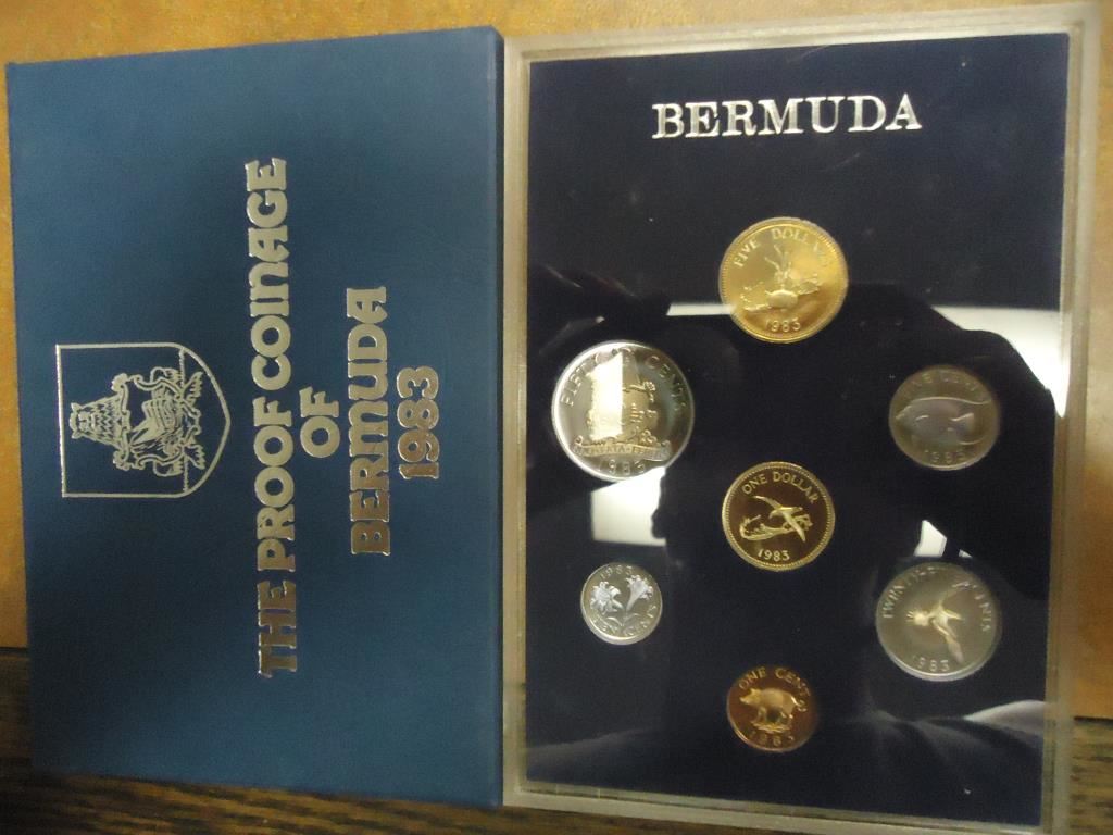 1983 7 COIN PROOF SET OF BERMUDA ORIGINAL MINT PACKAGING