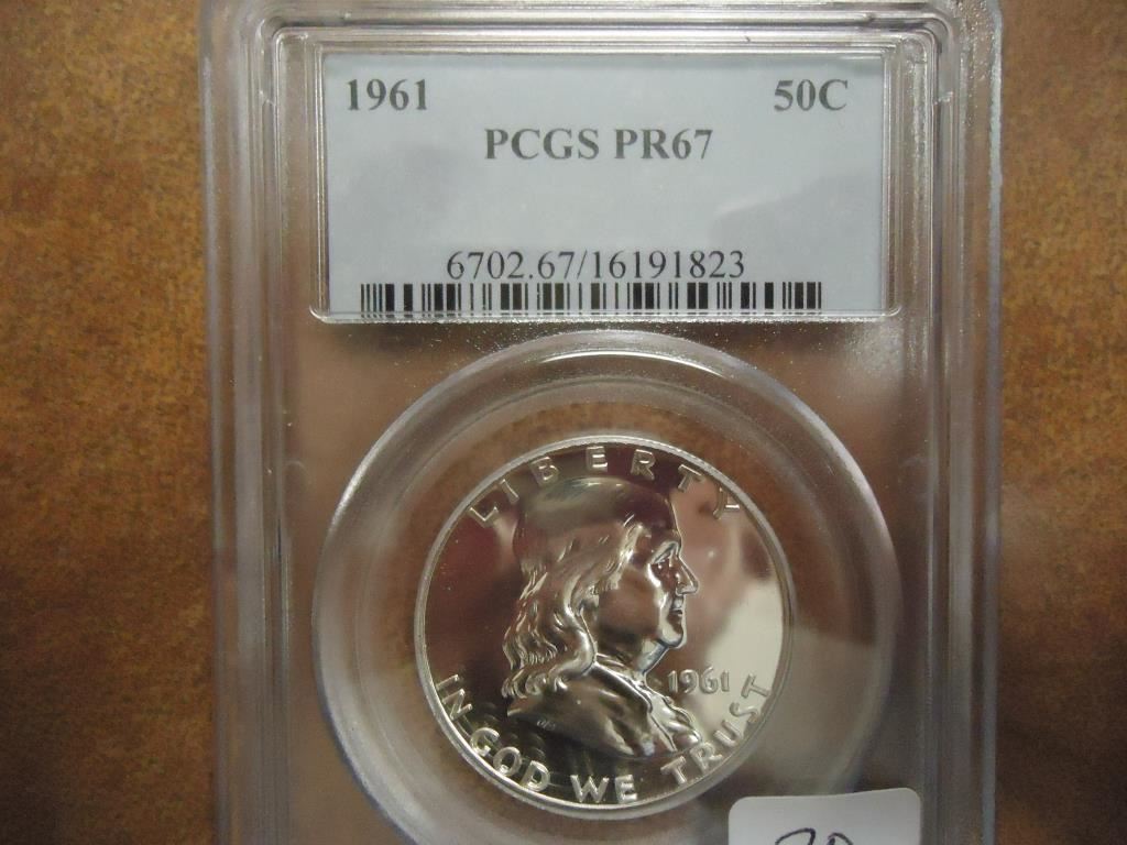 1961 FRANKLIN HALF DOLLAR PCGS PR67