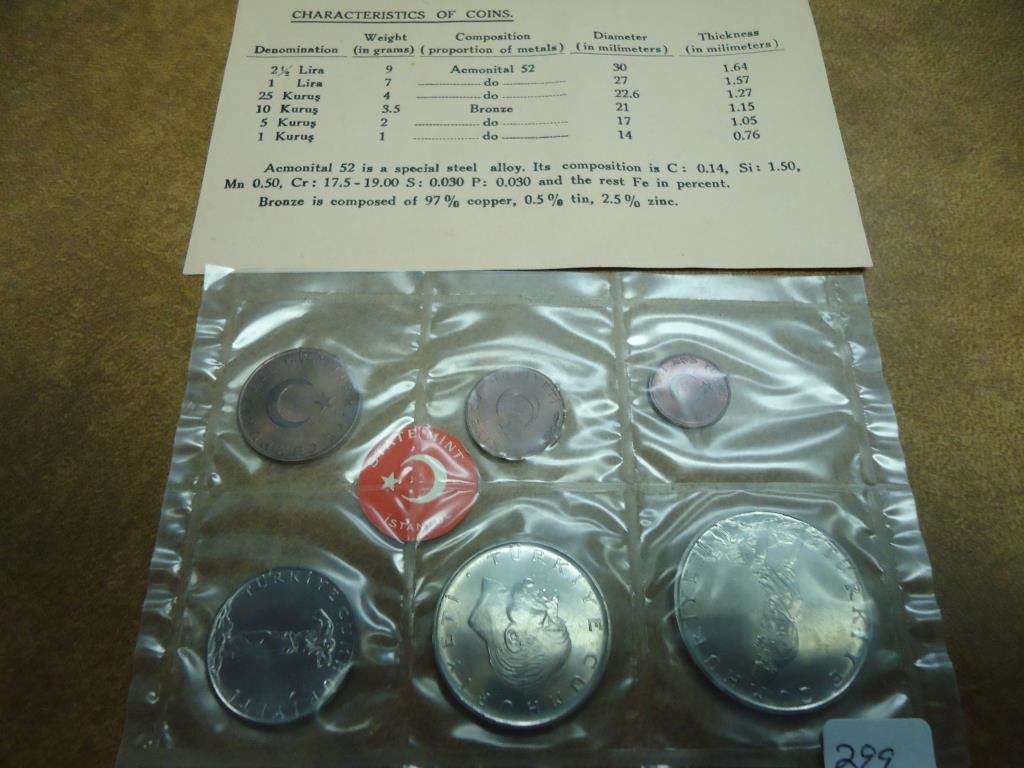 1969 ISTANBUL, TURKEY MINT SET ORIGINAL MINT PACKAGING