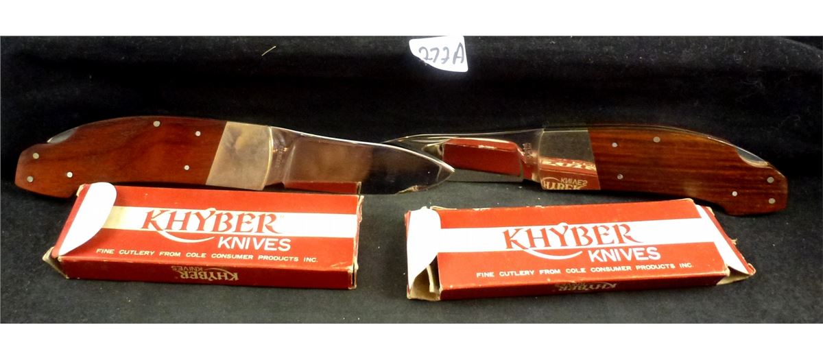 TWO KHYBER FOLDING KNIVES - M.I.B. - KHYBER KNIVES FINE CUTLERY FROM ...