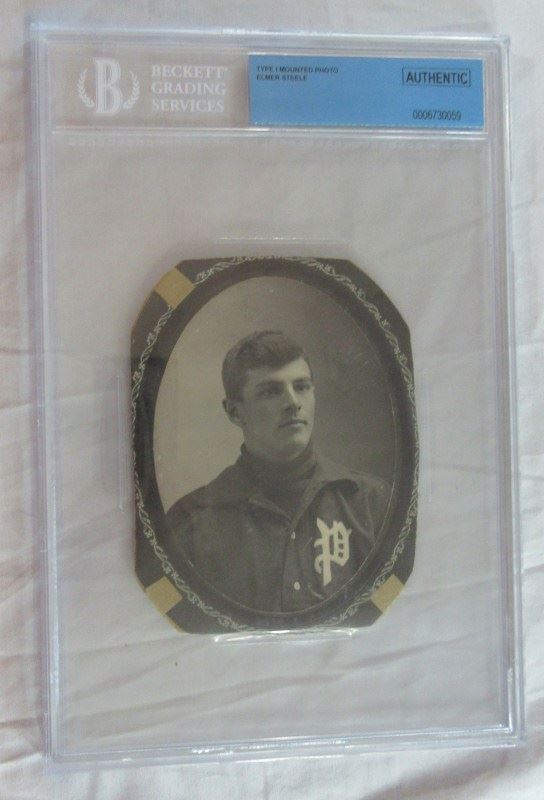 TYPE 1 MOUNTED PHOTO, ELMER STEELE, BECKETT AUTHENTIC