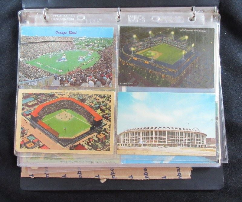 51 - VINTAGE STADIUM POSTCARDS - 1940's & 50's - Some with writing on backs