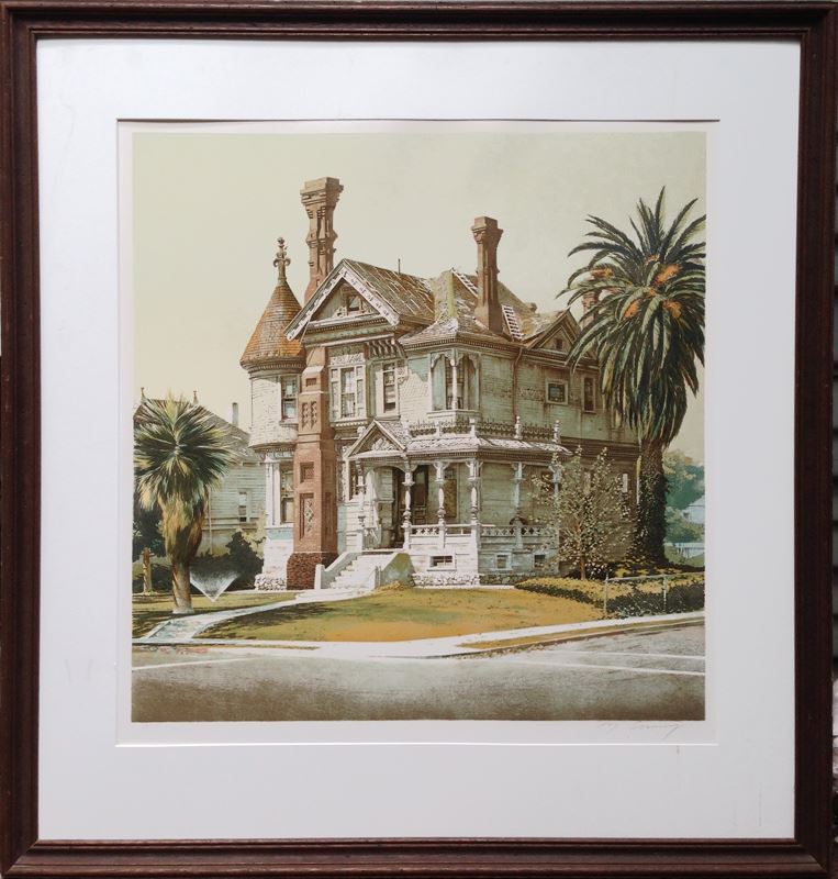 Merv Corning, Figueroa House, Lithograph