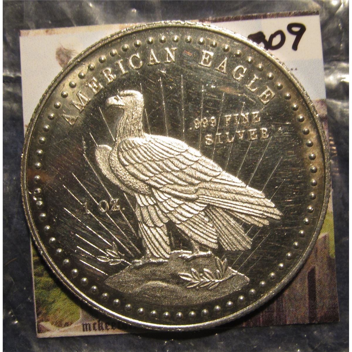 809. 1981 American Eagle Worldwide Mint .999 Fine Silver One Ounce ...