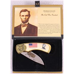 Abraham Lincoln Commemorative Presidential Knife with Original Box