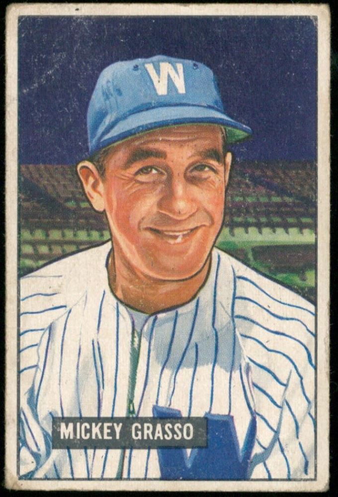 Mickey Grasso 1951 Bowman #205 RC
