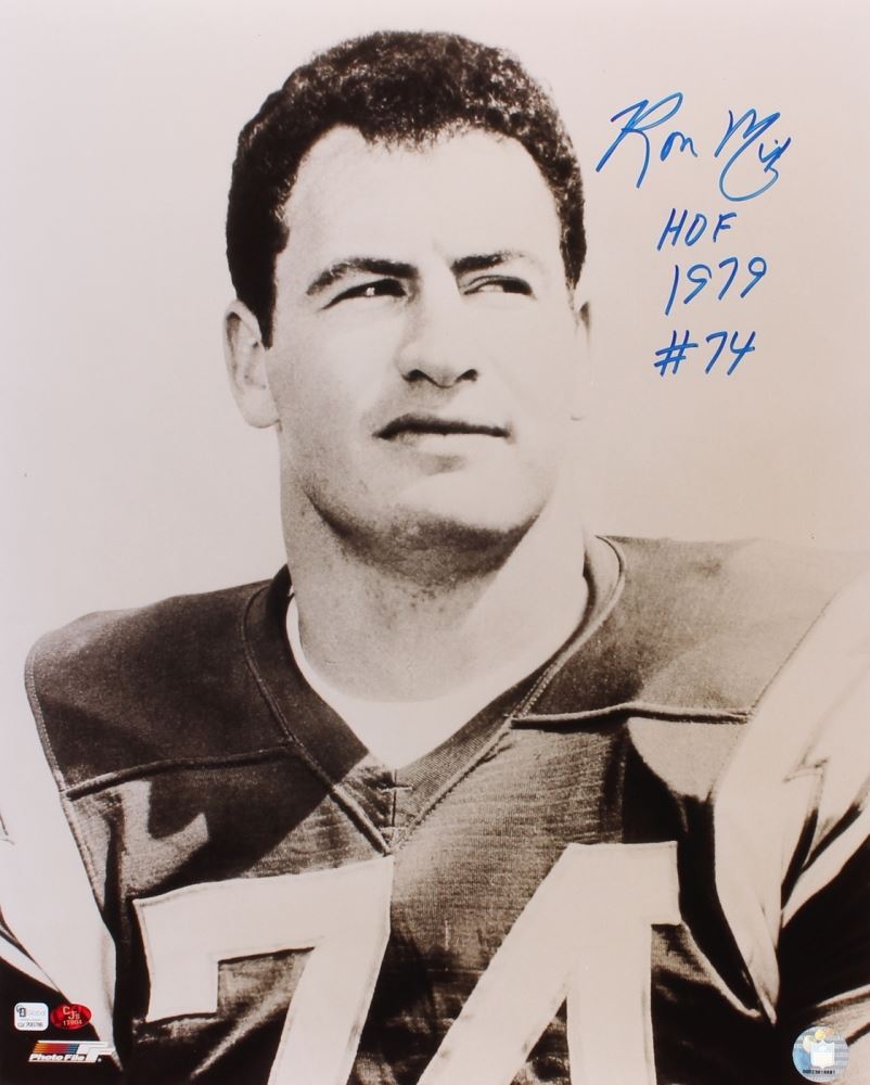 Ron Mix Signed Chargers 16x20 Photo Inscribed "HOF 1979" (PA LOA)