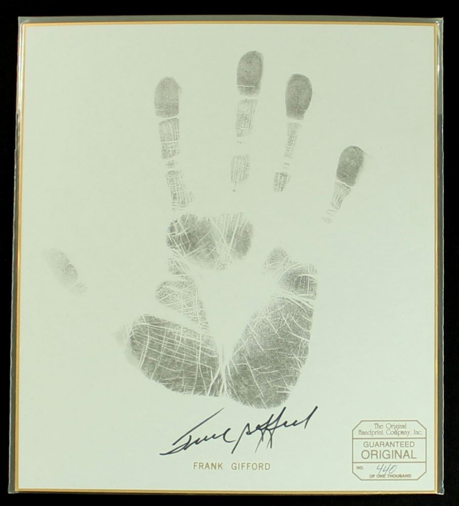 Lot of (10) Frank Gifford Signed Limited Edition Original Handprints ...