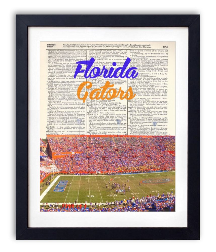 Florida Gators Football Stadium Unique Original Antique Dictionary Page ...