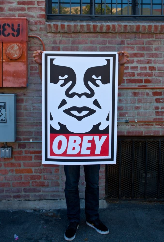 Shepard Fairey "Obey" Andre the Giant Signed 24" x 36" Lithograph on ...