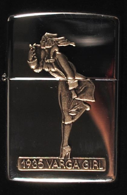 Zippo Cigarette Lighter The Varga Girl "Windy" 1935 -- New Condition!!! IN TIN